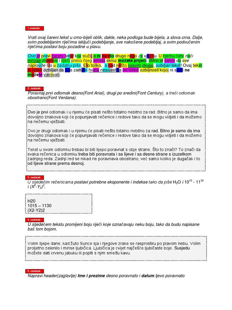 Vjezba 6.razred | PDF