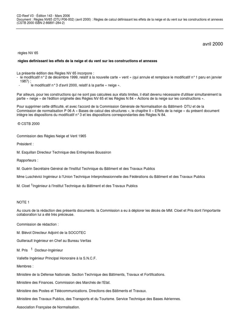 Regle NV65 | PDF | Plaie | Turbulence