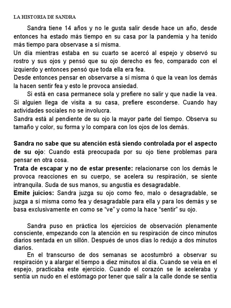 La Historia de Sandra | PDF