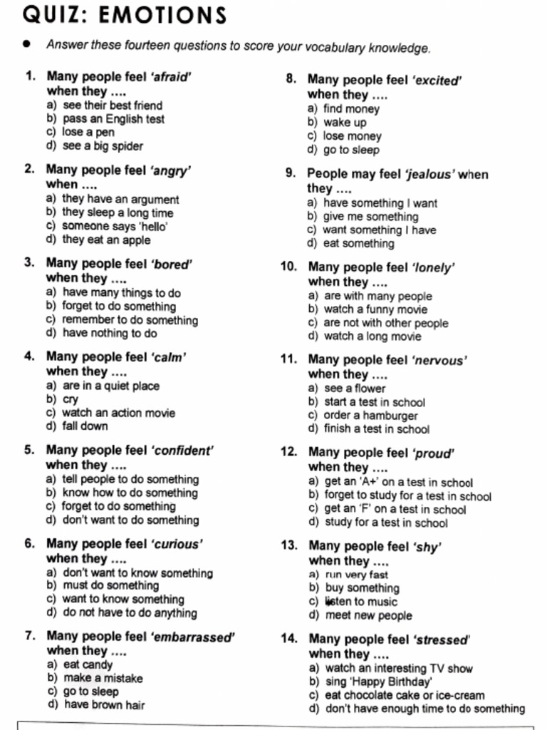 People: Answer These Fourteen Questions To Score Your Vocabulary ...