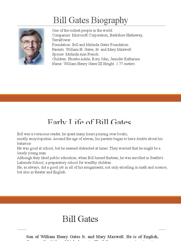 Biography Bill Gates | PDF | Social Science | History