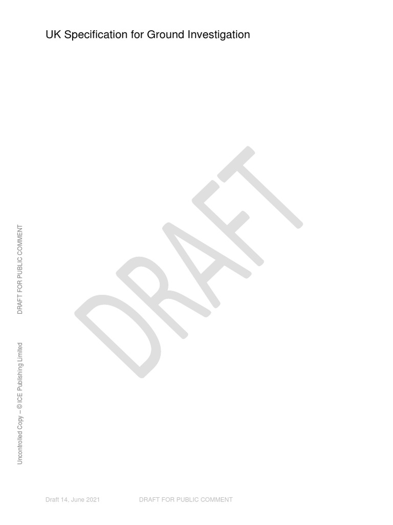 UK Specification For Ground Investigation | Download Free PDF ...