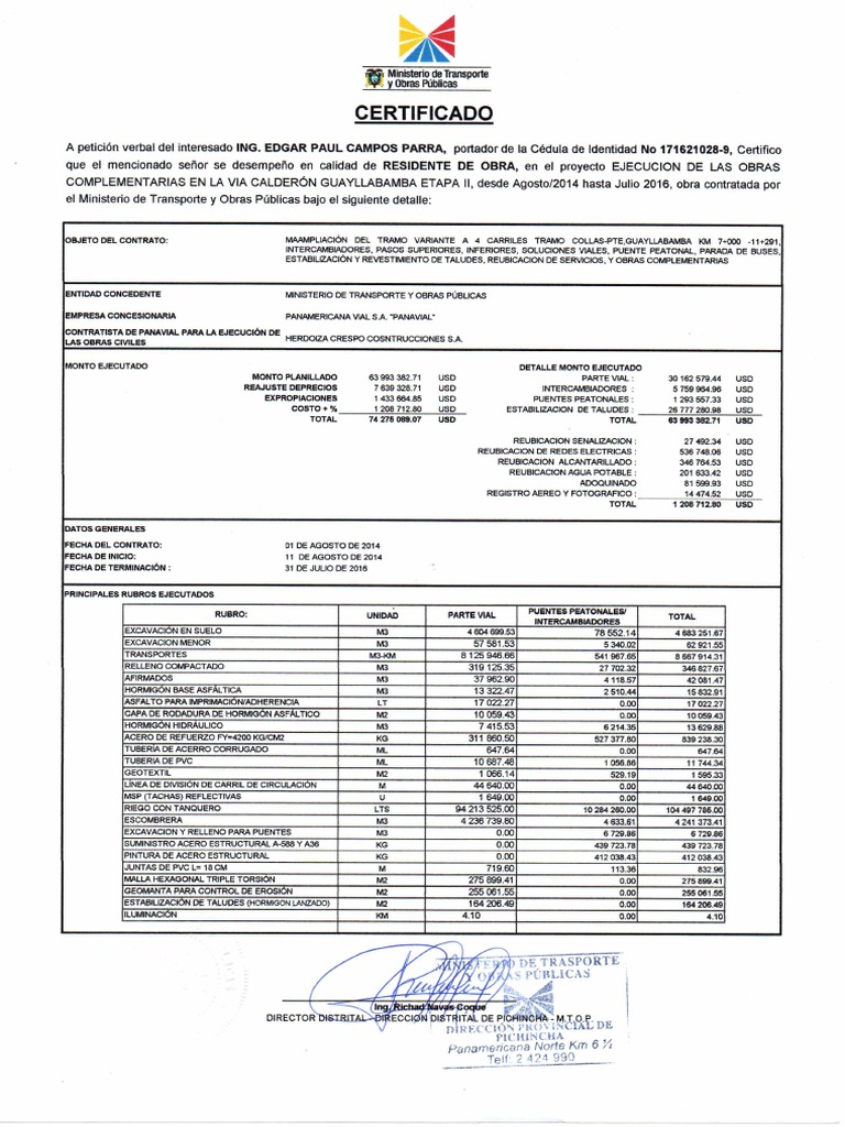 Certificados Mtop PDF | PDF
