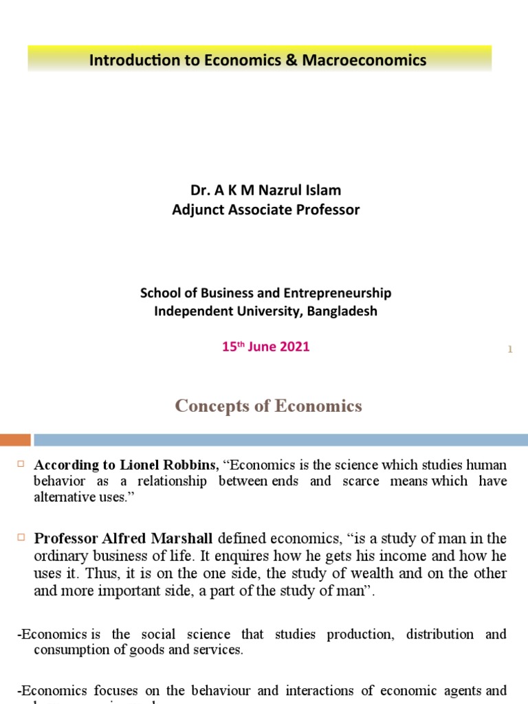 Basics of Economics | PDF | Economics | Macroeconomics