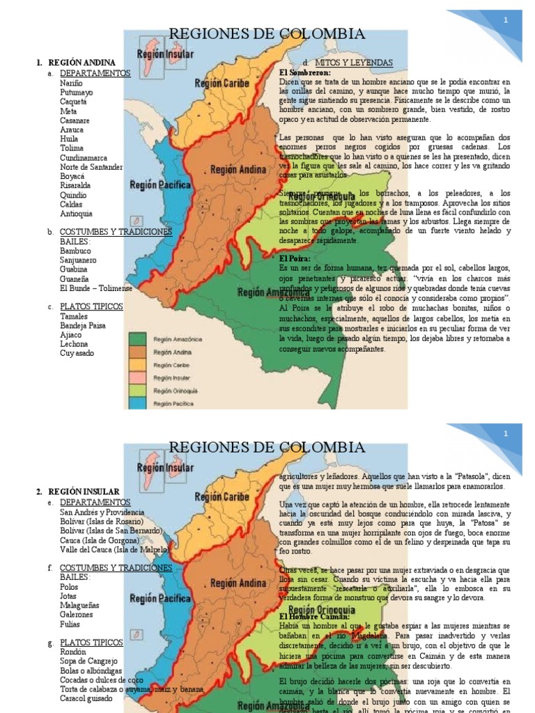 Regiones de Colombia | PDF