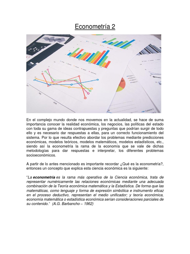 Econometria 2 - Introduccion y Repaso | PDF | Econometría | Science