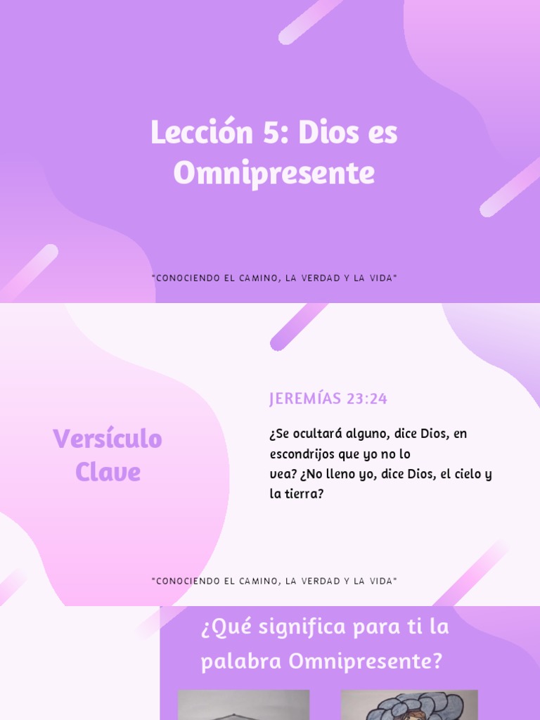 Lección 5 - Dios Es Omnipresente | PDF