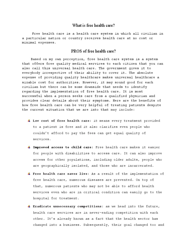 What Is Free Health Care? | PDF | Health Care | Universal Health Care