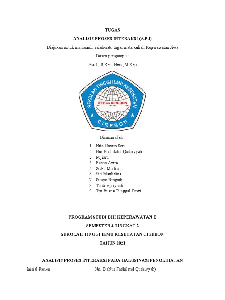 Tugas API Kep. Jiwa Kelompok 3 | PDF