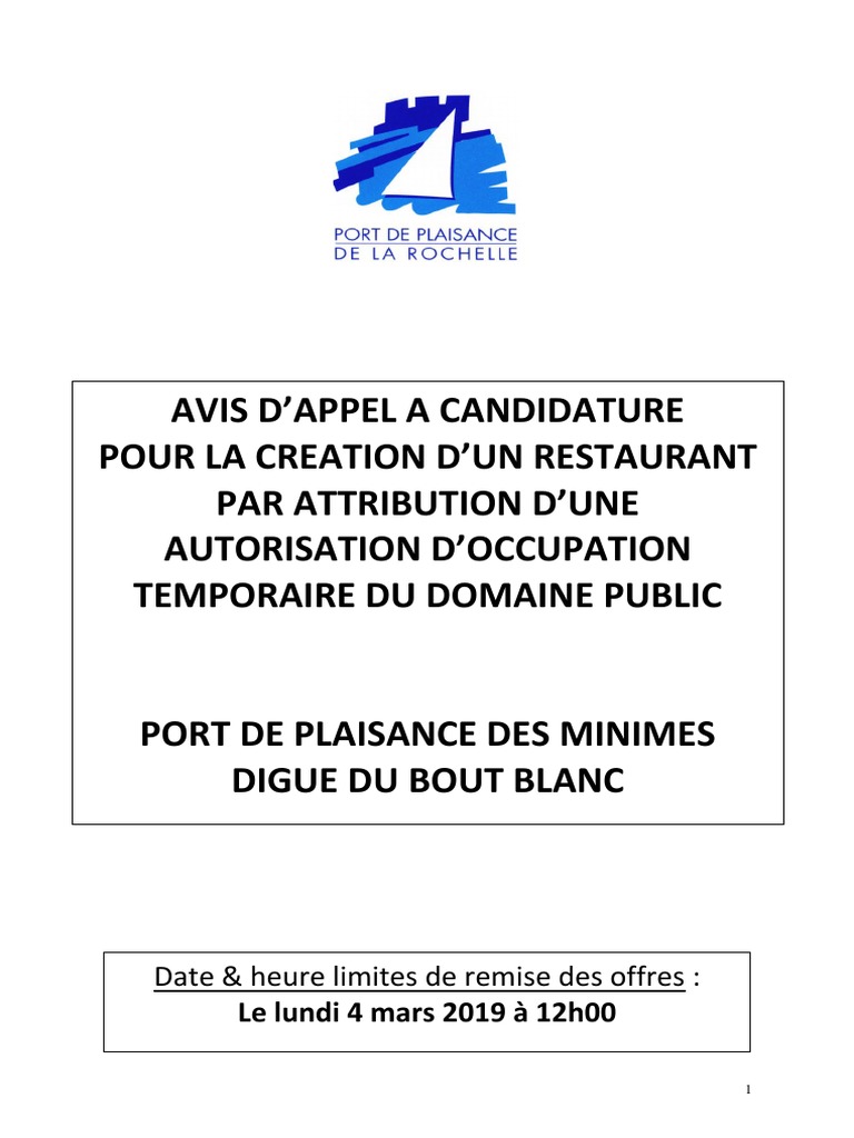 Appel Projet Restaurant | PDF | Port