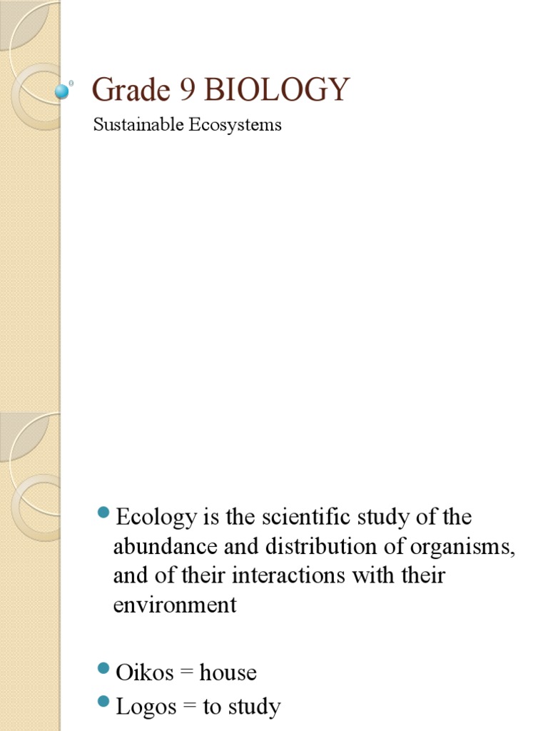 Grade 9 ECOLOGY | PDF | Soil | Ecosystem