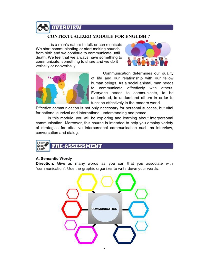 Contextualized Module For Grade 7 | Download Free PDF | Interview ...