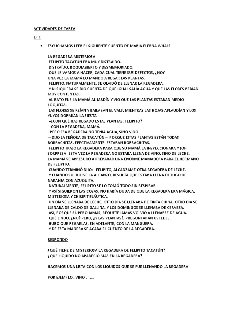 Actividades de Tarea | PDF