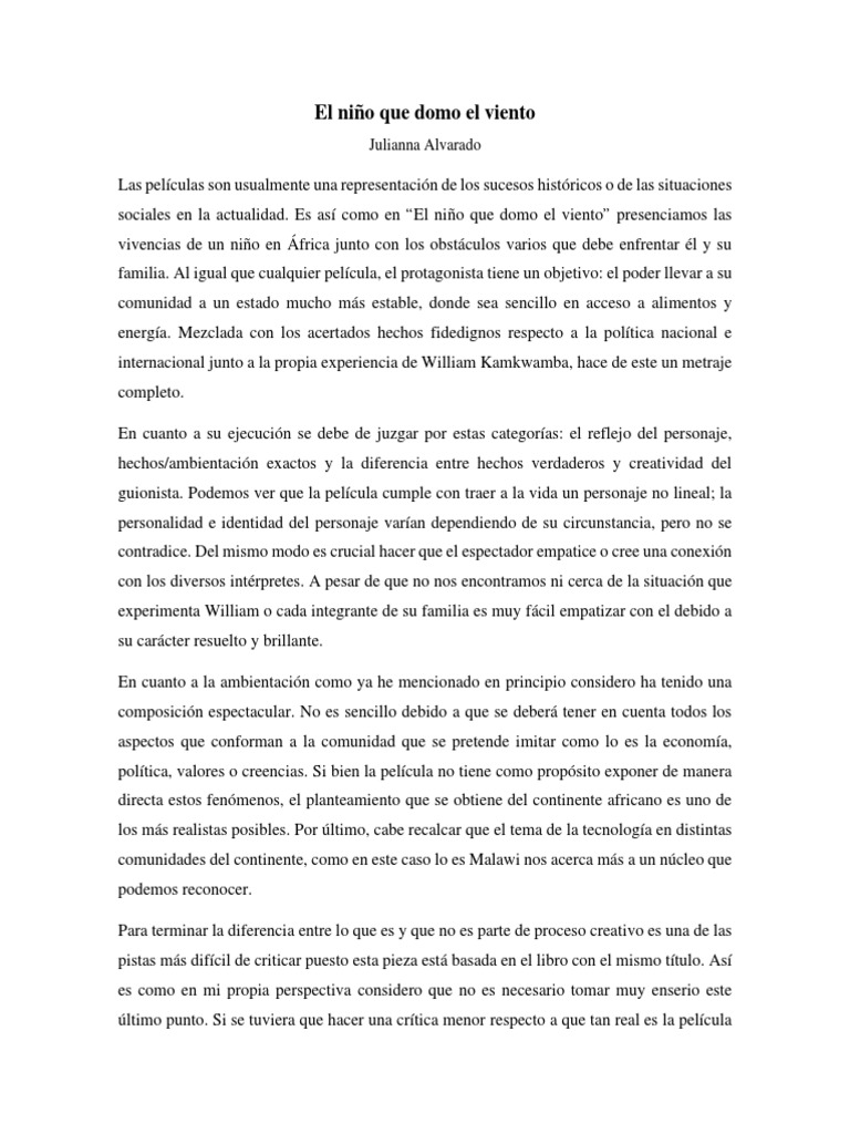 El Niño Que Domo El Viento | PDF