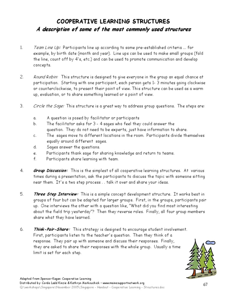 Kagan Cooperative Learning Structures | PDF | Teaching | Cognition