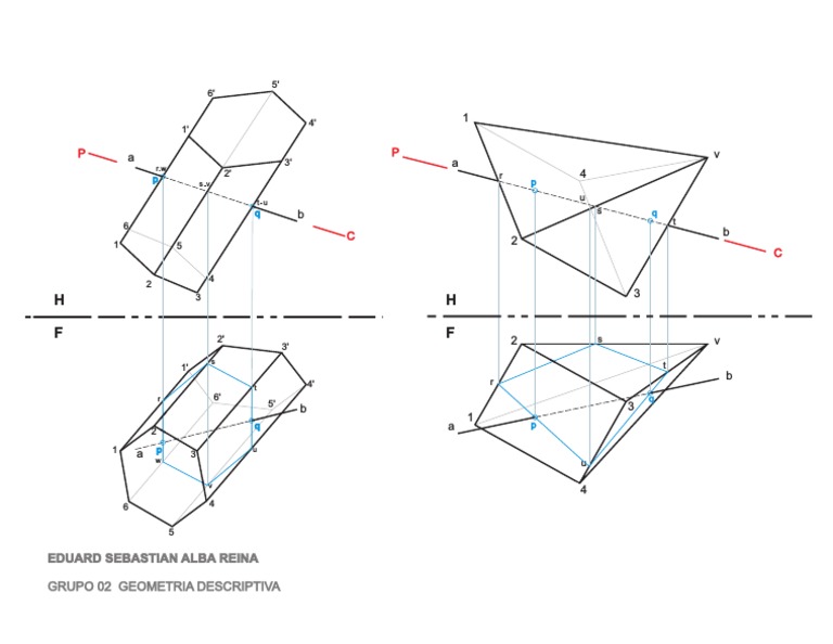 Hoja de Trabajo - Interseccion Linea y Poliedro EDUARD ALBA GRUPO 02 | PDF