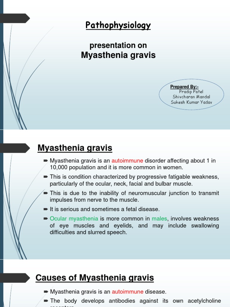 Pathophysiology (Myasthenia Gravis) .. | PDF | Neuromuscular Junction ...