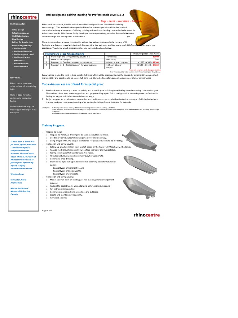 Info Hull Design and Fairing Training V2 | PDF | Hull (Watercraft ...
