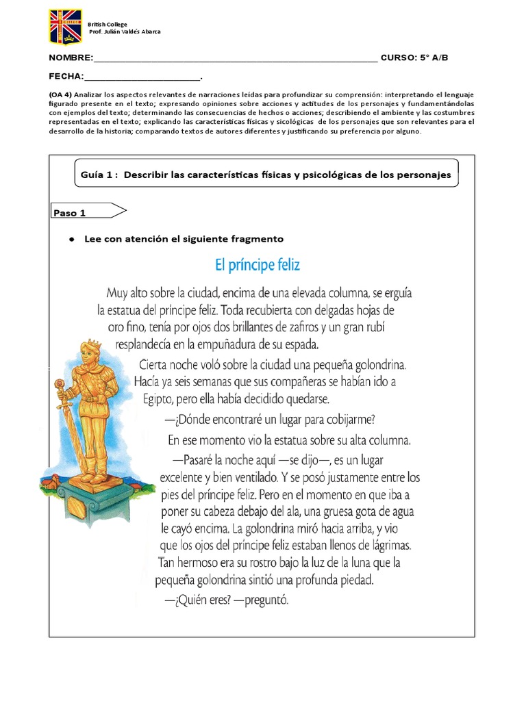 Análisis de Personajes Literarios | PDF