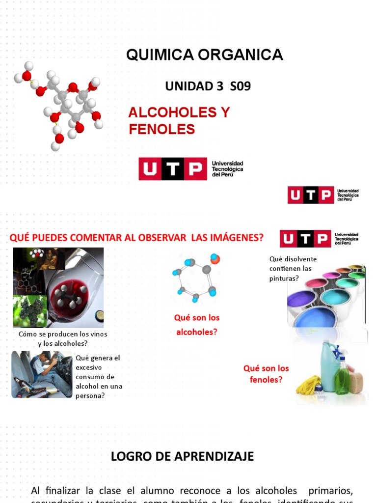 S09.s1 - Material de Clase - Alcoholes - 1811928695 | PDF | Alcohol | Aldehído