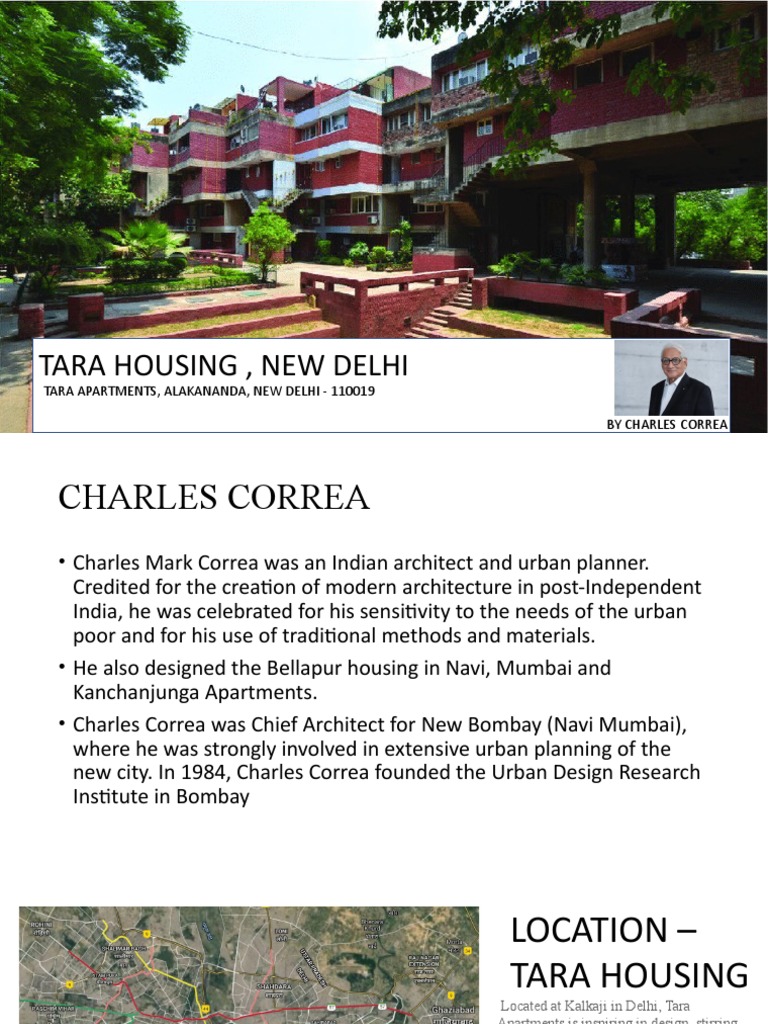 Charles Correa's Tara Housing Development in New Delhi: Inspired Design ...