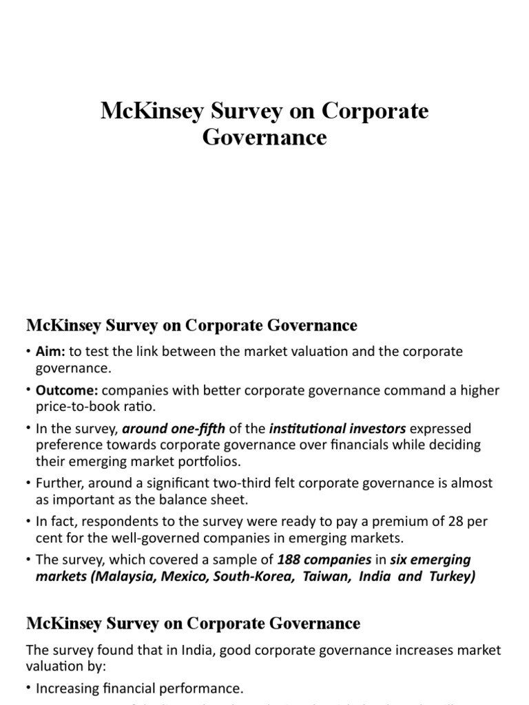McKinsey Survey, Committees On Corporate Governance | PDF | Audit ...