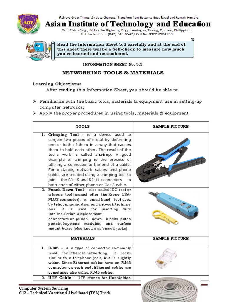 Css 05 Module 53 Networking Tools And Materials Pdf Computer Network Router Computing 6817