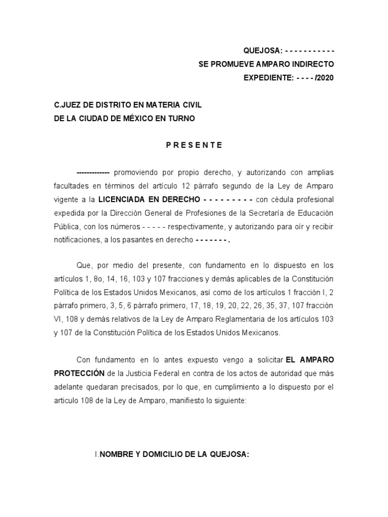 Amparo Indirecto | PDF | Constitución | México