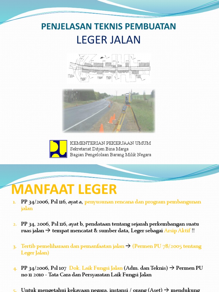 Penjelasan Teknis Leger Jalan | PDF