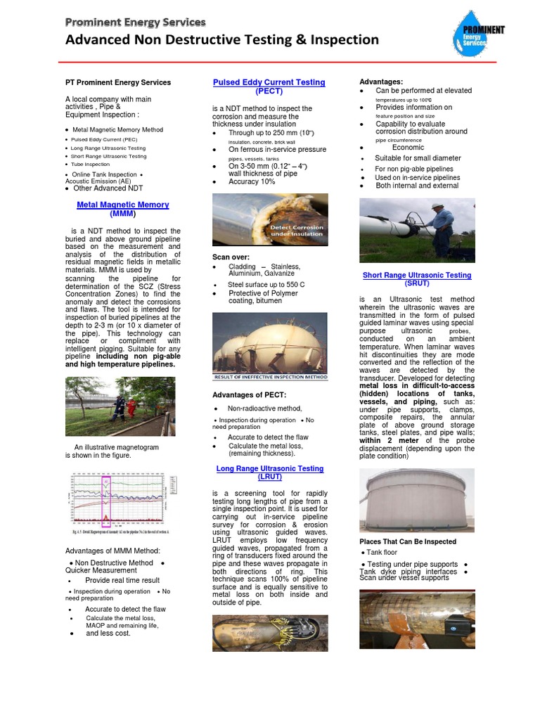 Advanced NDT Services Overview | PDF | Nondestructive Testing | Pipe ...