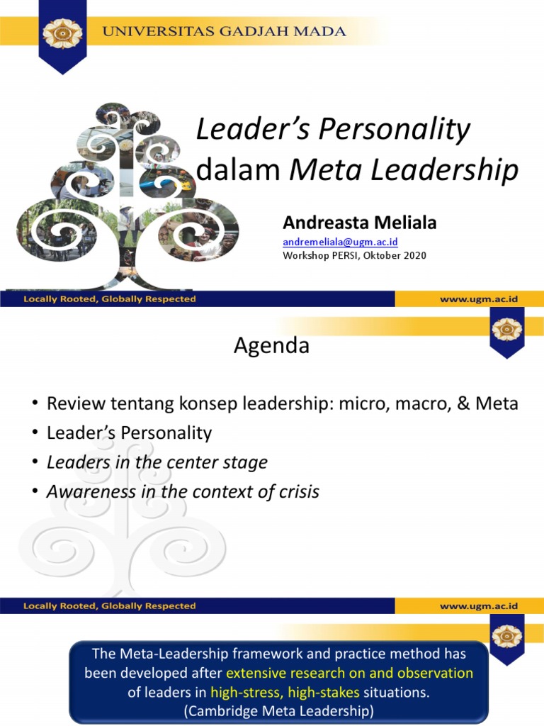 Dr. Andreasta-Meta Leadership PERSI OKT20 | PDF | Crisis Management ...