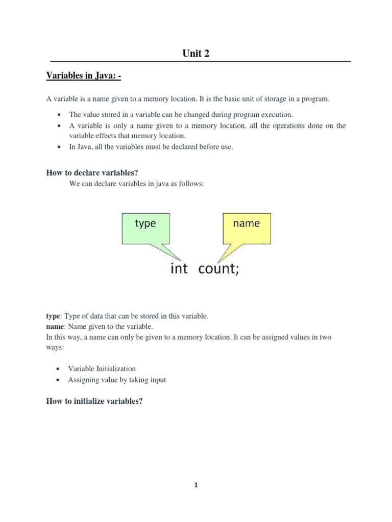 Core Java Notes | PDF | Class (Computer Programming) | Data Type