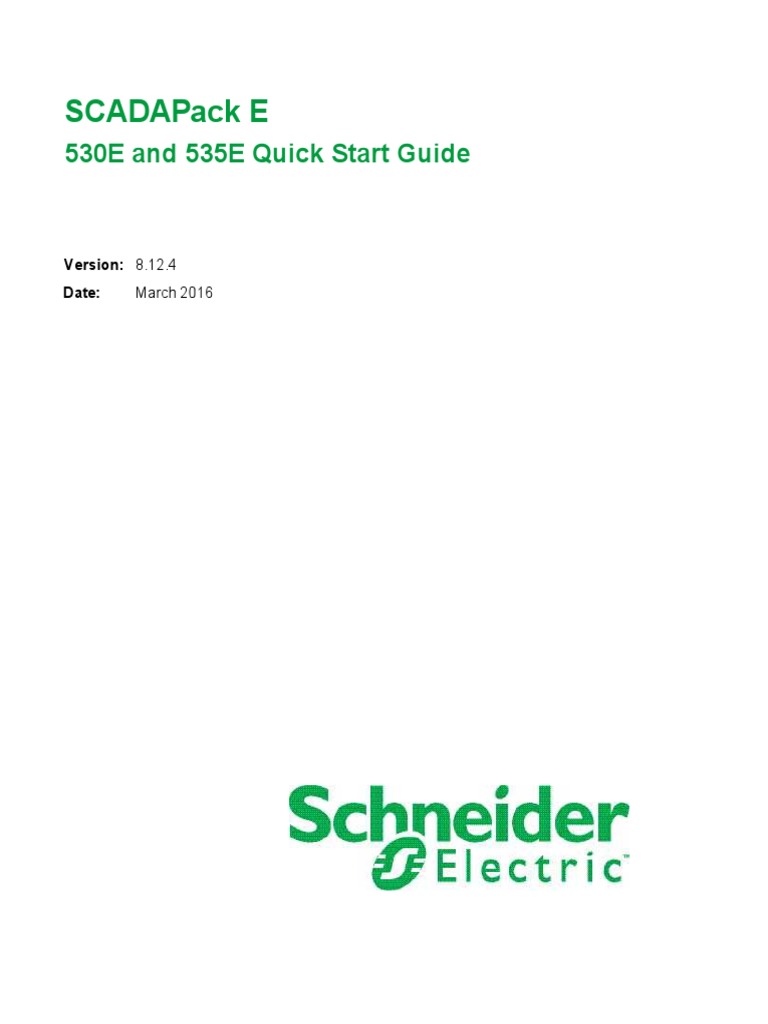 Scadapack E: 530E and 535E Quick Start Guide | PDF | Scada | Programmable Logic Controller