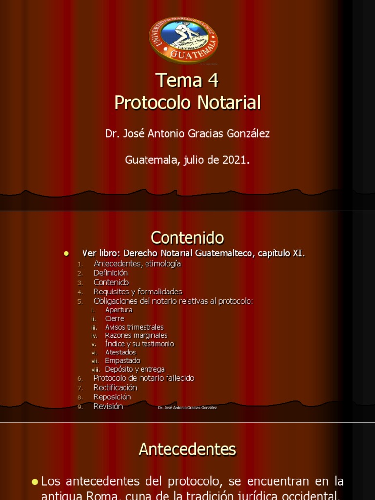 Protocolo Notarial: Definición y Formalidades | PDF | Justicia | Crimen ...