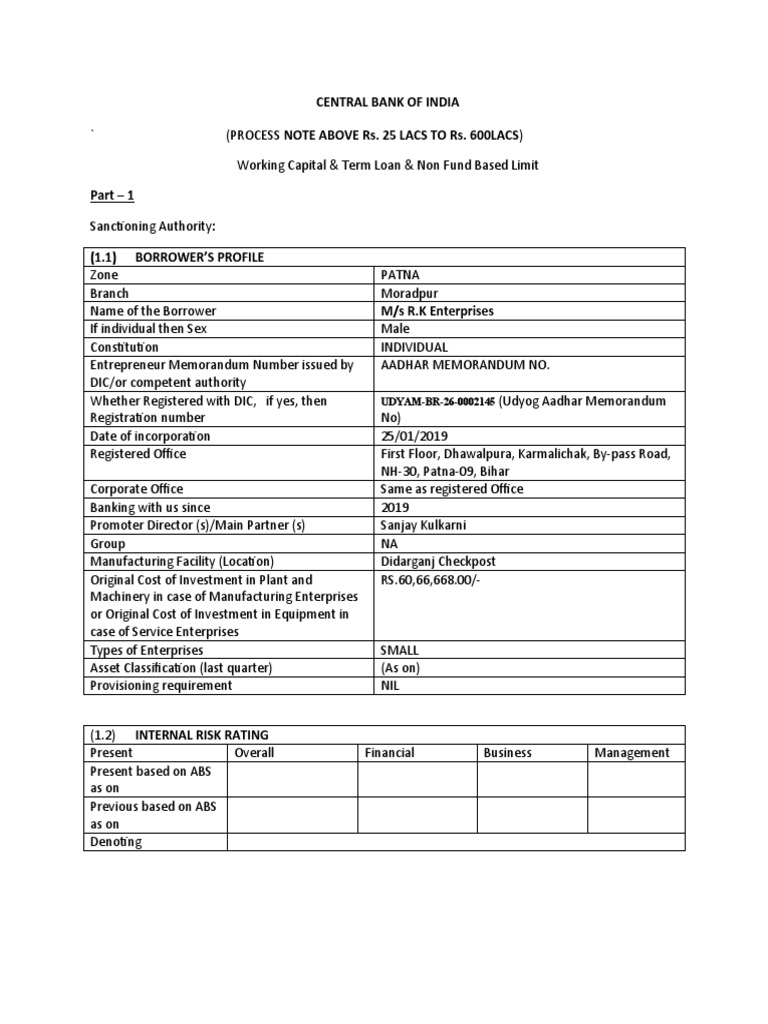 Final Process Note | Download Free PDF | Loans | Debt