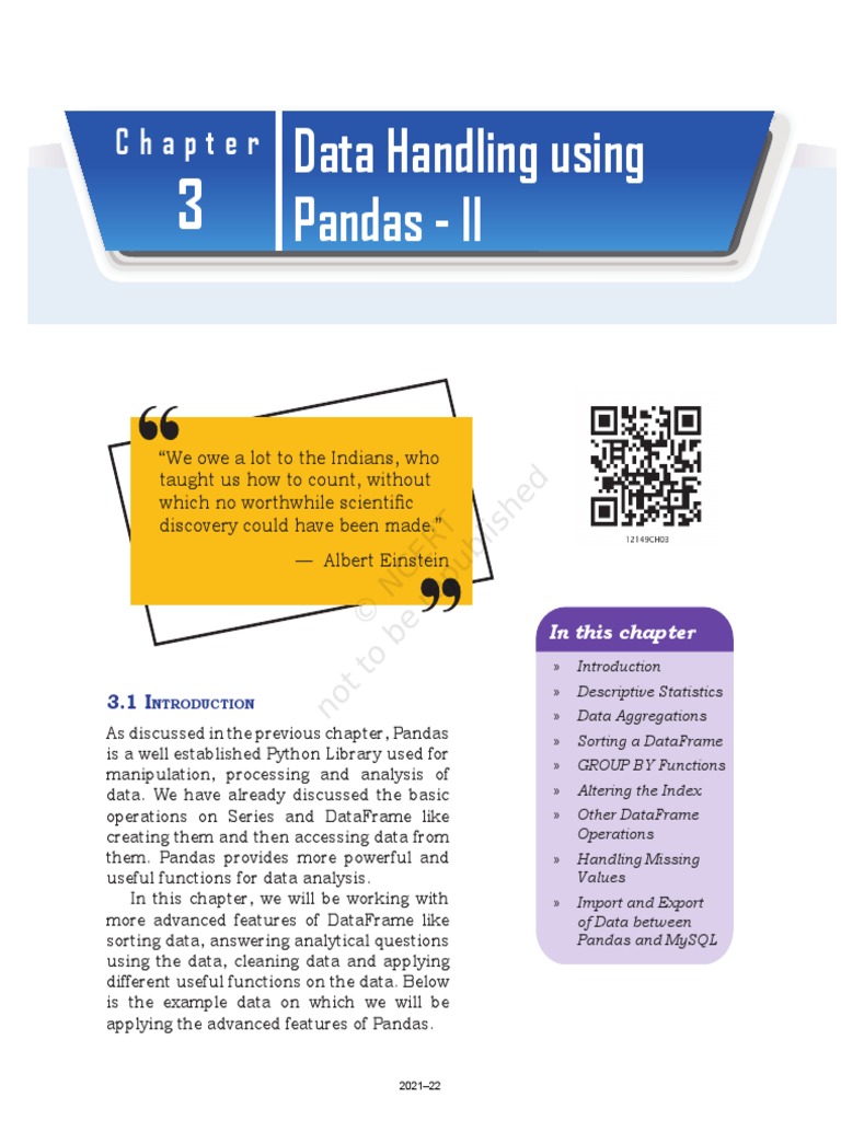 Data Handling Using Pandas - II | PDF | Quartile | Quantile