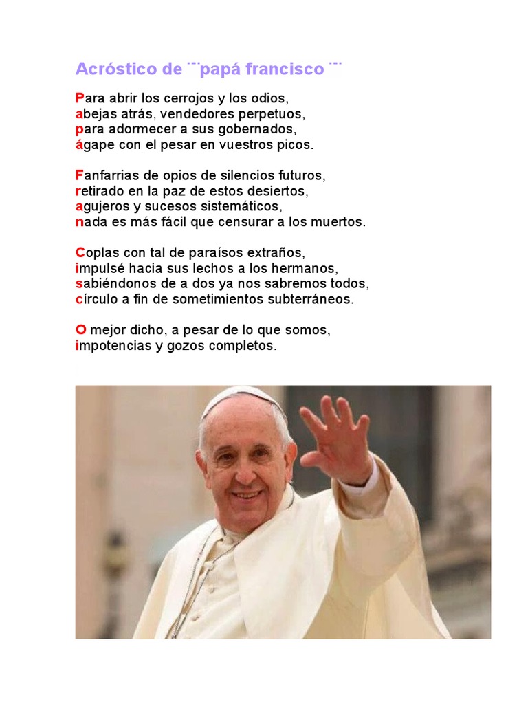 Acrostico para El Papa | PDF