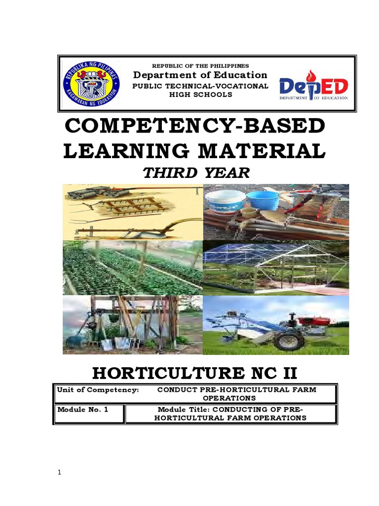 CBLM TLE-AFA LG GR. 9 Horticulture | PDF | Occupational Safety And ...