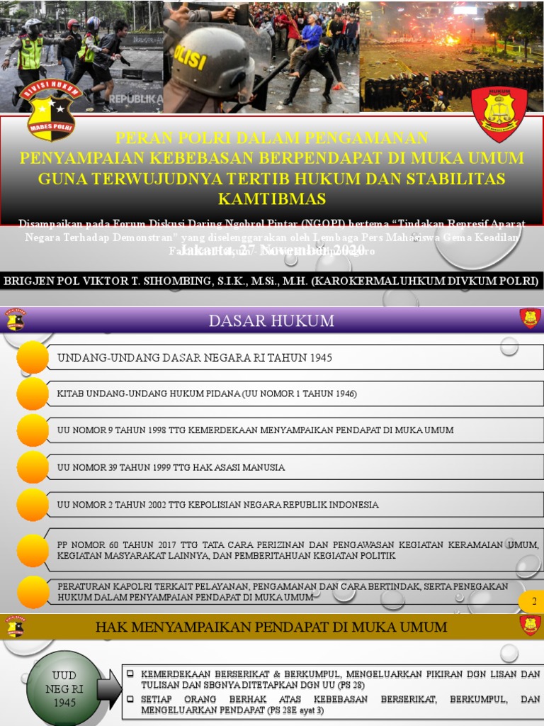 Peran POLRI dalam Pengamanan Kebebasan Berpendapat | PDF