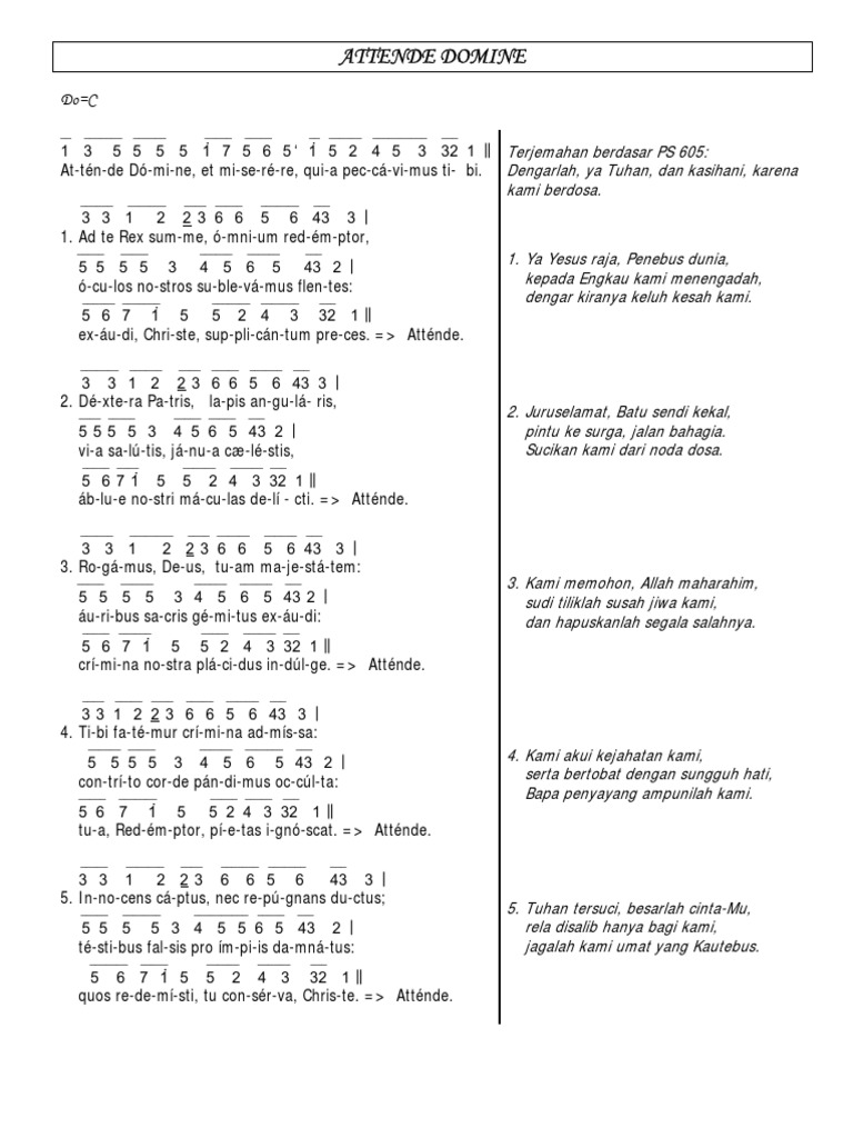Attende Domine | PDF | Metode & Bahan Ajar