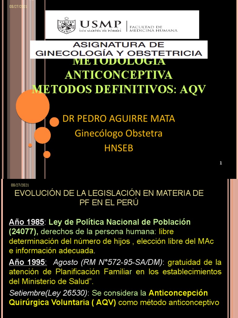 C2.2-Metodos Anticonceptivos Definitivos | PDF | Control de la ...