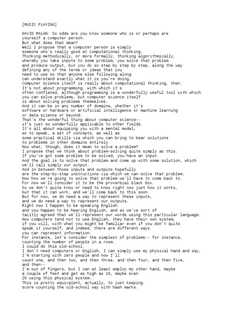 Computational Thinking: Solving Problems Through Algorithmic Thinking ...