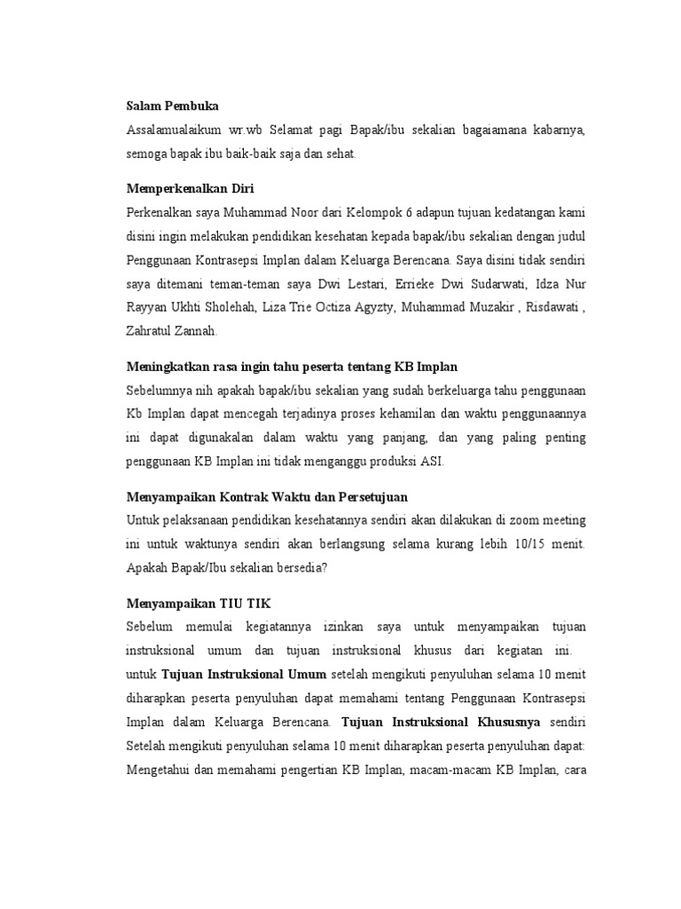 Salam Pembuka | PDF