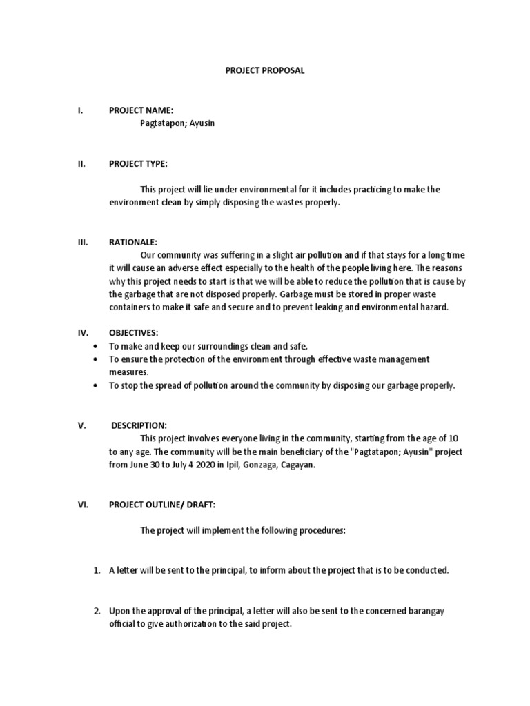 Project Proposal | PDF | Waste | Pollution