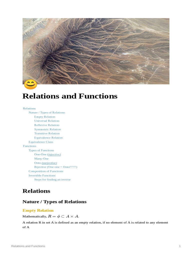 Relations and Functions | PDF | Function (Mathematics) | Functions And Mappings