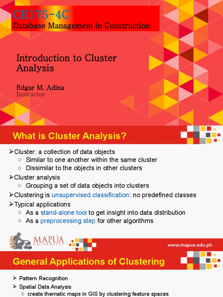 Cluster Analysis Introduction | PDF | Cluster Analysis | Spatial Analysis