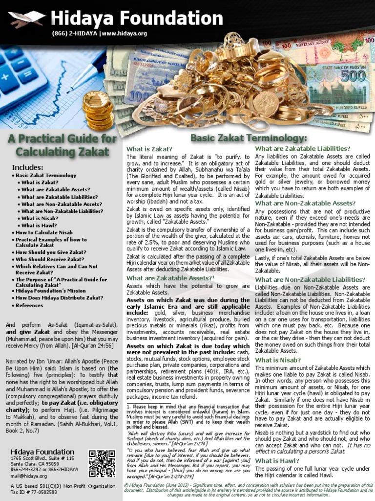 A Practical Guide For Calculating Zakat | PDF