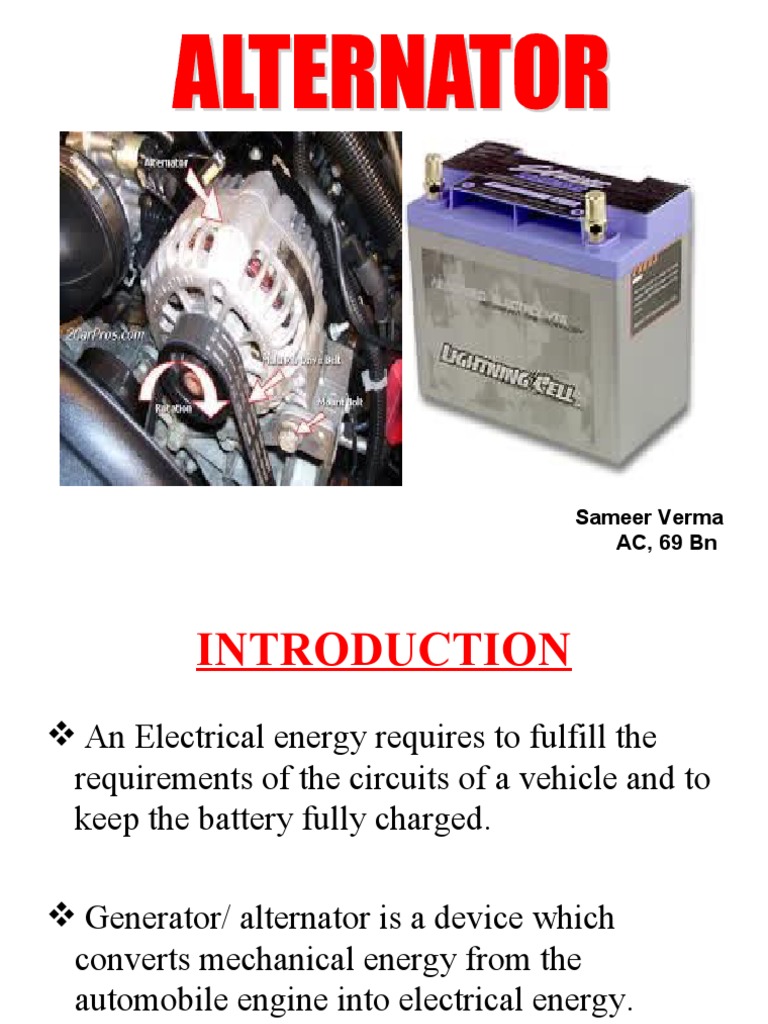 ALTERNATOR | PDF | Electric Generator | Rectifier