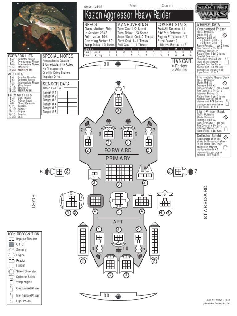 Kazon Aggressor Heavy Raider | PDF | Thrust
