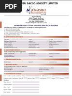 Membership Form for Jamii SACCO | PDF